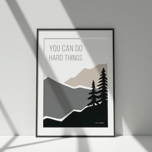 Mountain Boho Quote Poster Mountain Landscape Prints Digital Download ...
