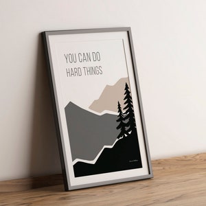 Mountain Boho Quote Poster Mountain Landscape Prints Digital Download ...
