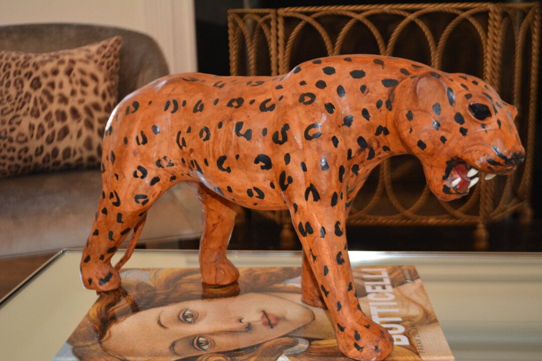 Vintage Leather Cheetah - Etsy