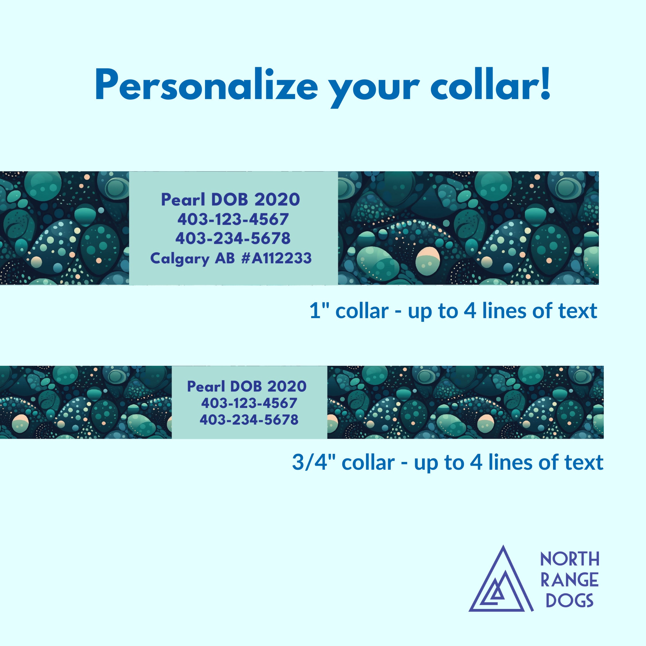 Water Drops Collar: Made From Recycled Webbing, Personalize With Your ...
