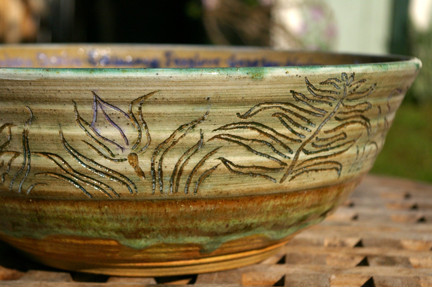 Flower Alphabet Pottery Bowl - Etsy