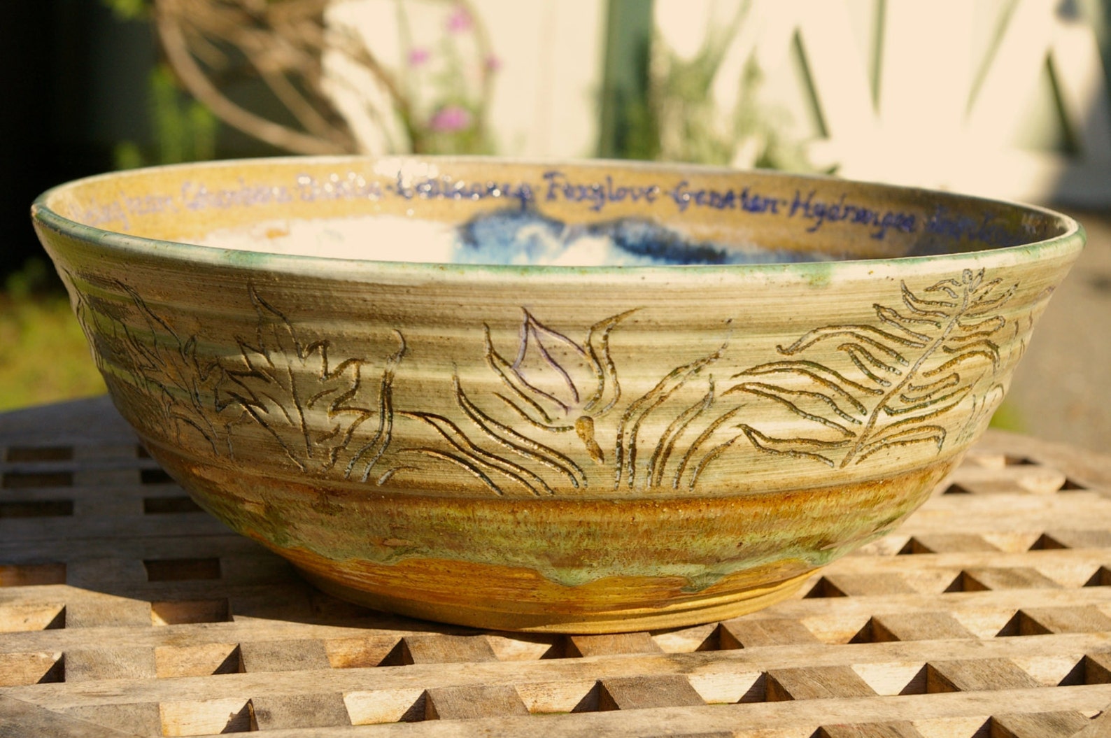 Flower Alphabet Pottery Bowl - Etsy