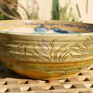 Flower Alphabet Pottery Bowl - Etsy