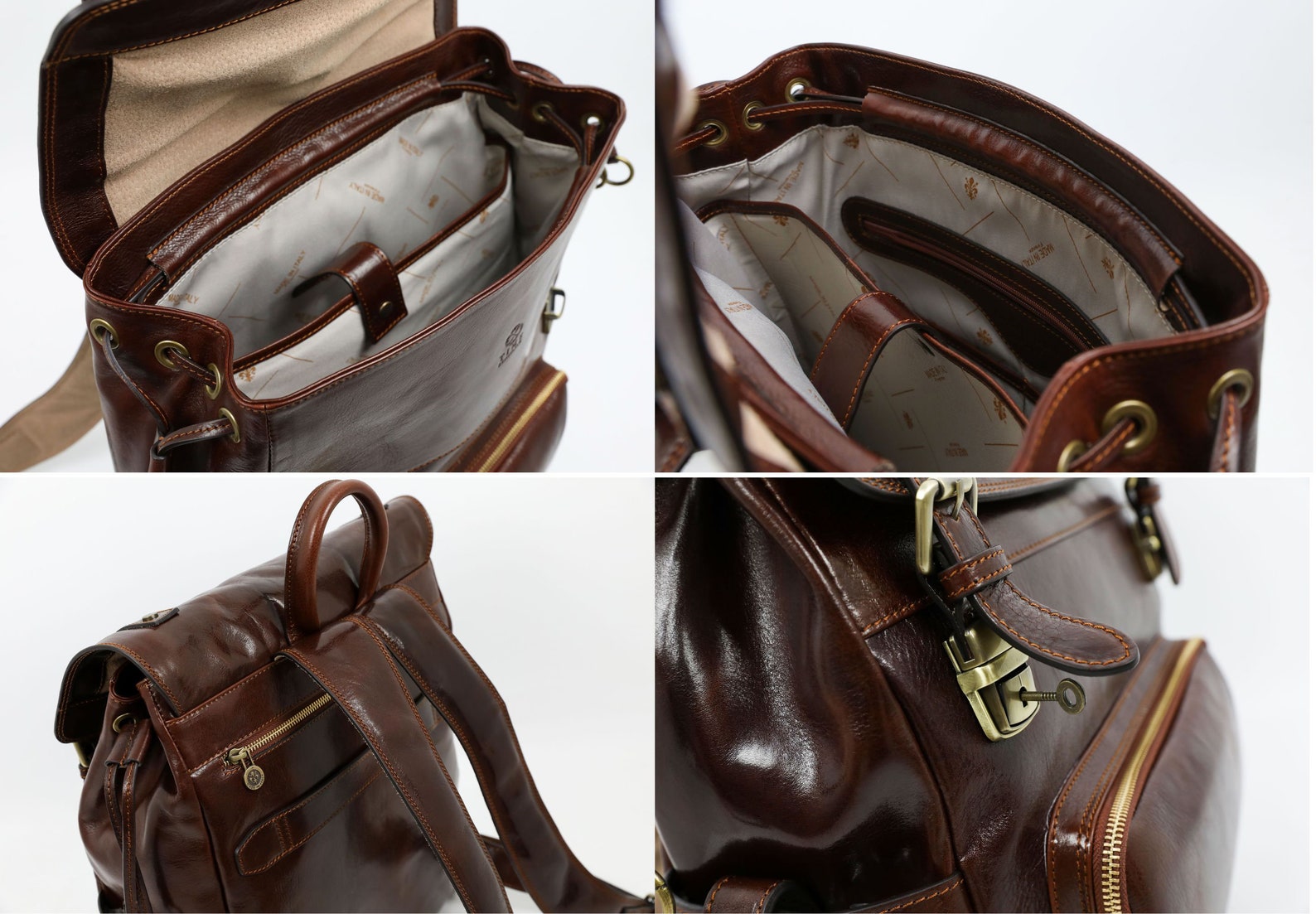 Large Leather Backpack, Leather Rucksack, 15 Inch Laptop Bag, Backpack ...