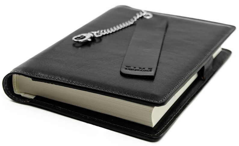 Black Leather Journal Cover A5, Personalized Notebook Cover, Full Grain ...