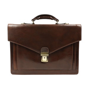 Classic Leather Briefcase for Men Personalized Bag 15 - Etsy
