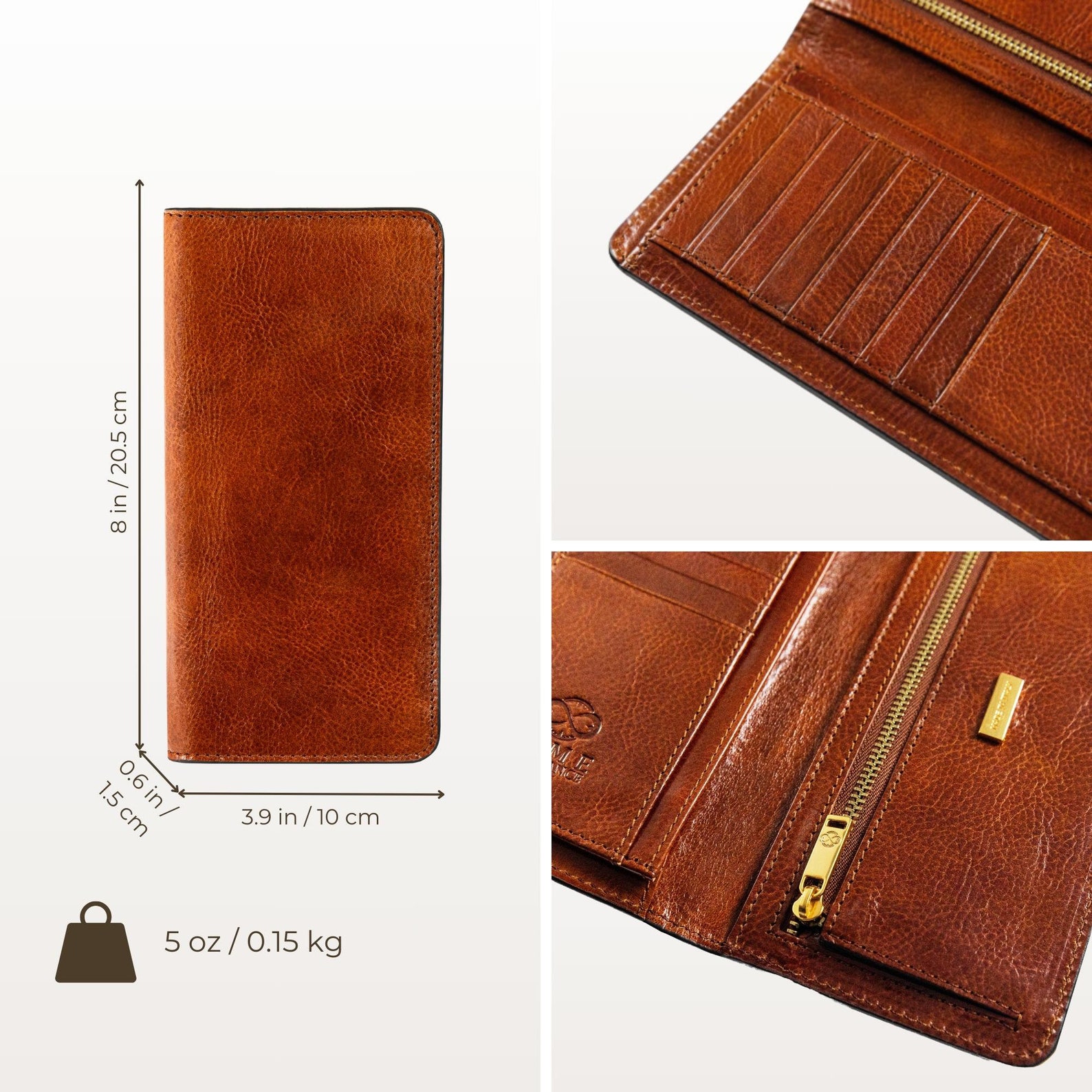 A Coat Wallet for Men, Long Leather Wallet, Cardholder, Bitfold Wallet ...