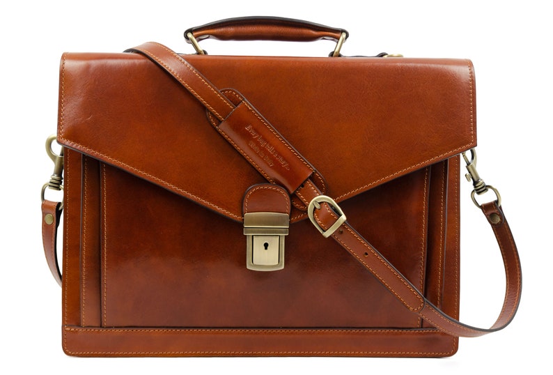 Classic Leather Briefcase for Men Personalized Bag 15 - Etsy