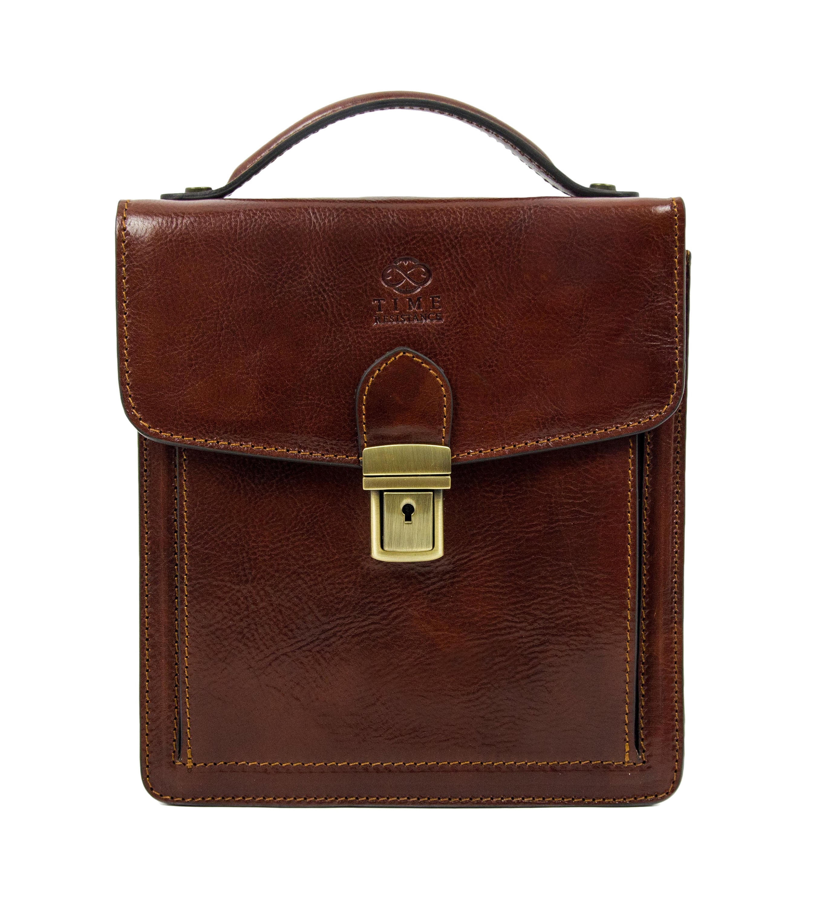 Small Leather Briefcase for Men Full Grain Leather Handbag - Etsy