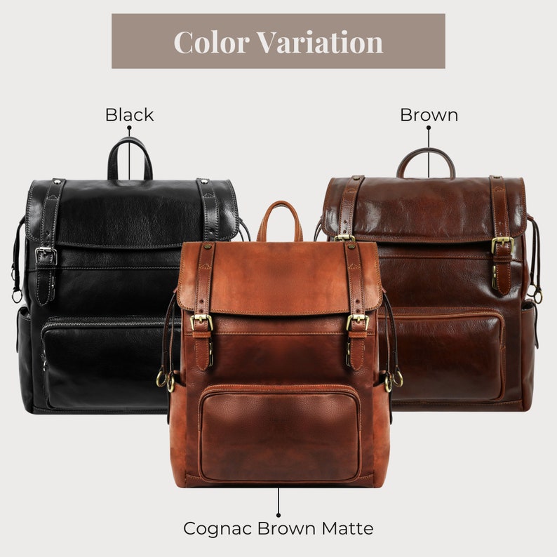 Large Leather Backpack, Leather Rucksack, 15 Inch Laptop Bag, Backpack ...