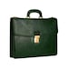 Green Leather Briefcase, Unisex Leather Handle Bag, Messenger Bag ...