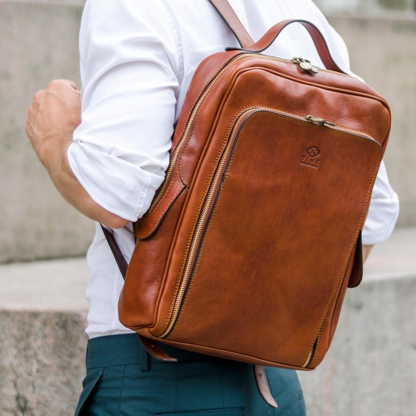 Leather Backpack - Etsy New Zealand