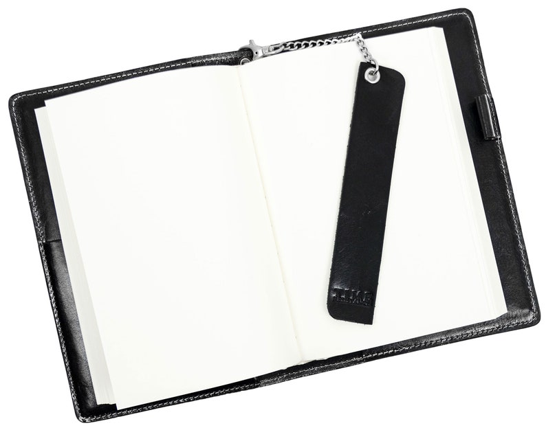 Black Leather Journal Cover A5, Personalized Notebook Cover, Full Grain ...