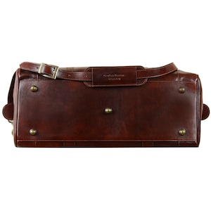 Leather Duffel Bag, Large Travel Bag, Brown Weekender Bag, Anniversary ...