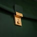 Green Leather Briefcase, Unisex Leather Handle Bag, Messenger Bag ...