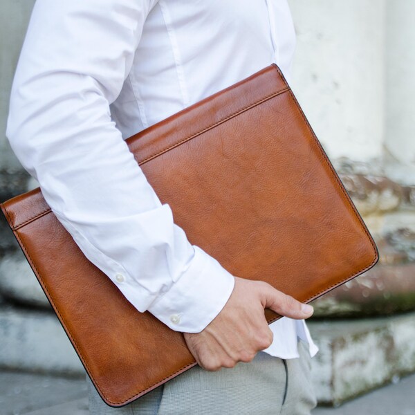 Personalized Leather Portfolio - Etsy