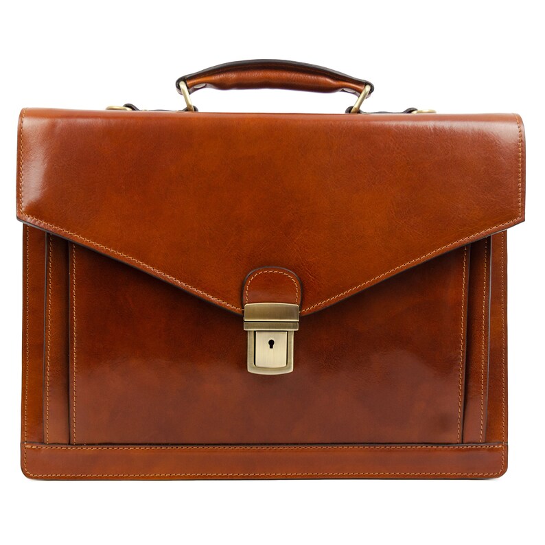 Classic Leather Briefcase for Men Personalized Bag 15 - Etsy