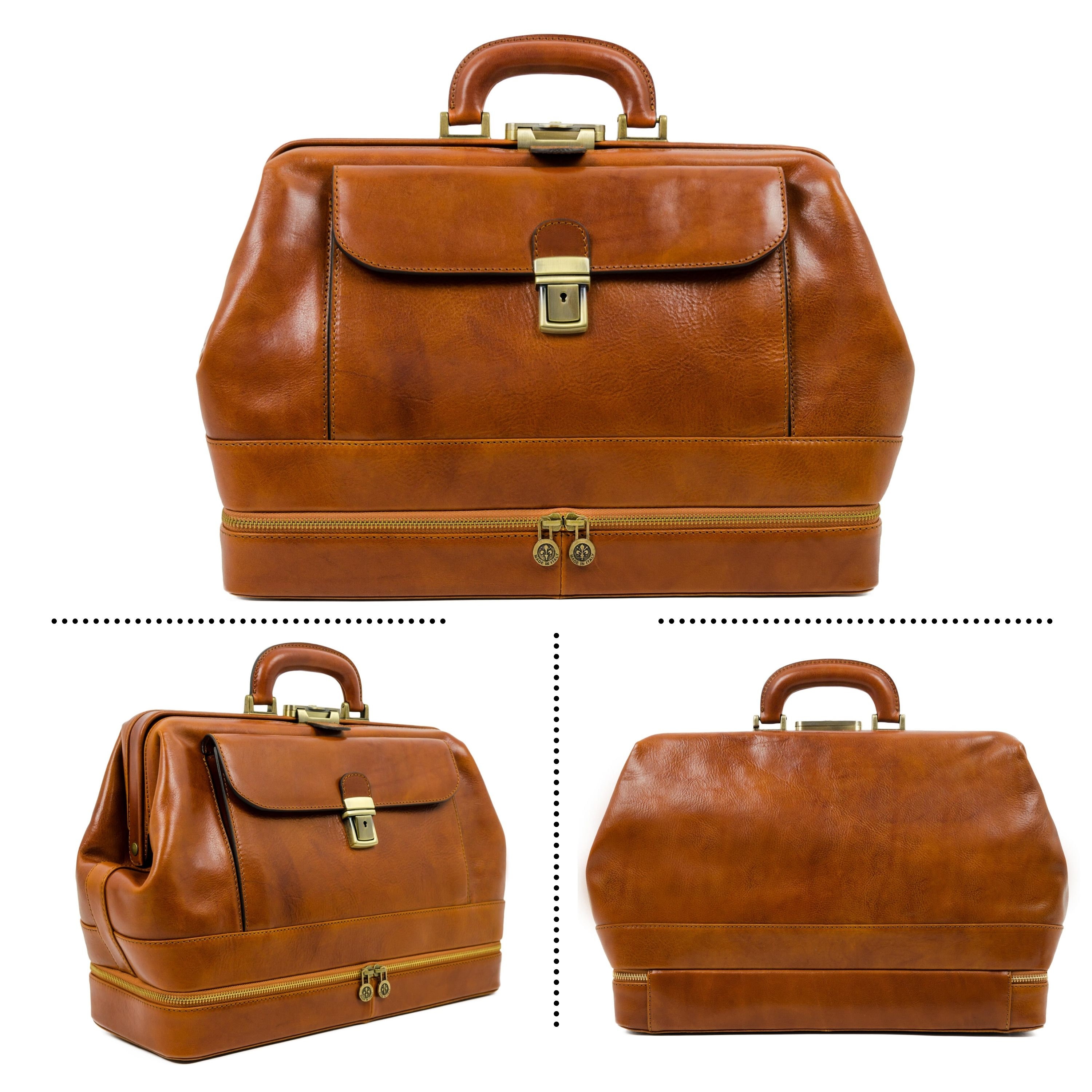 Leather Doctor Bag Men's Large Medical Bag Full Grain - Etsy