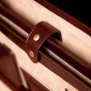 Brown Leather Attache Case, Hard-sided Briefcase, Code Lock Briefcase ...