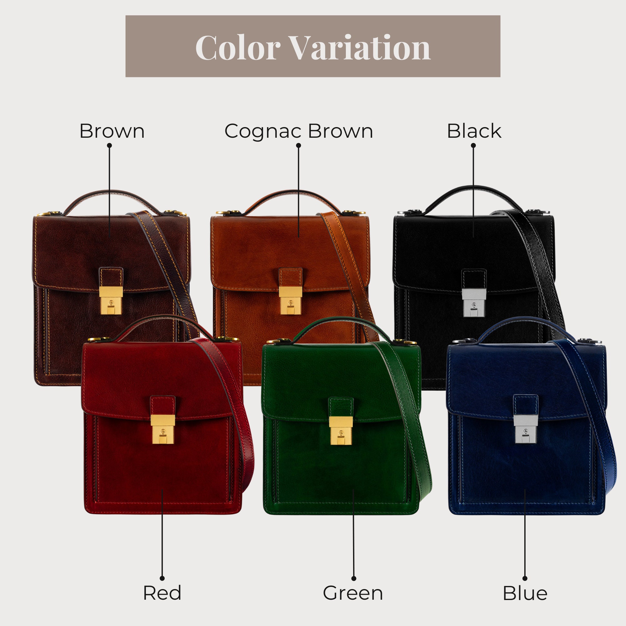 Small Leather Briefcase: Leather Men's Handbag & Shoulder Bag ...