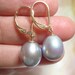 14K Gold Filled Elegant Big Round Drop Shell Pearl Earring, Lever Back ...