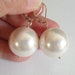14K Gold Filled Elegant Big Round Drop Shell Pearl Earring, Lever Back ...