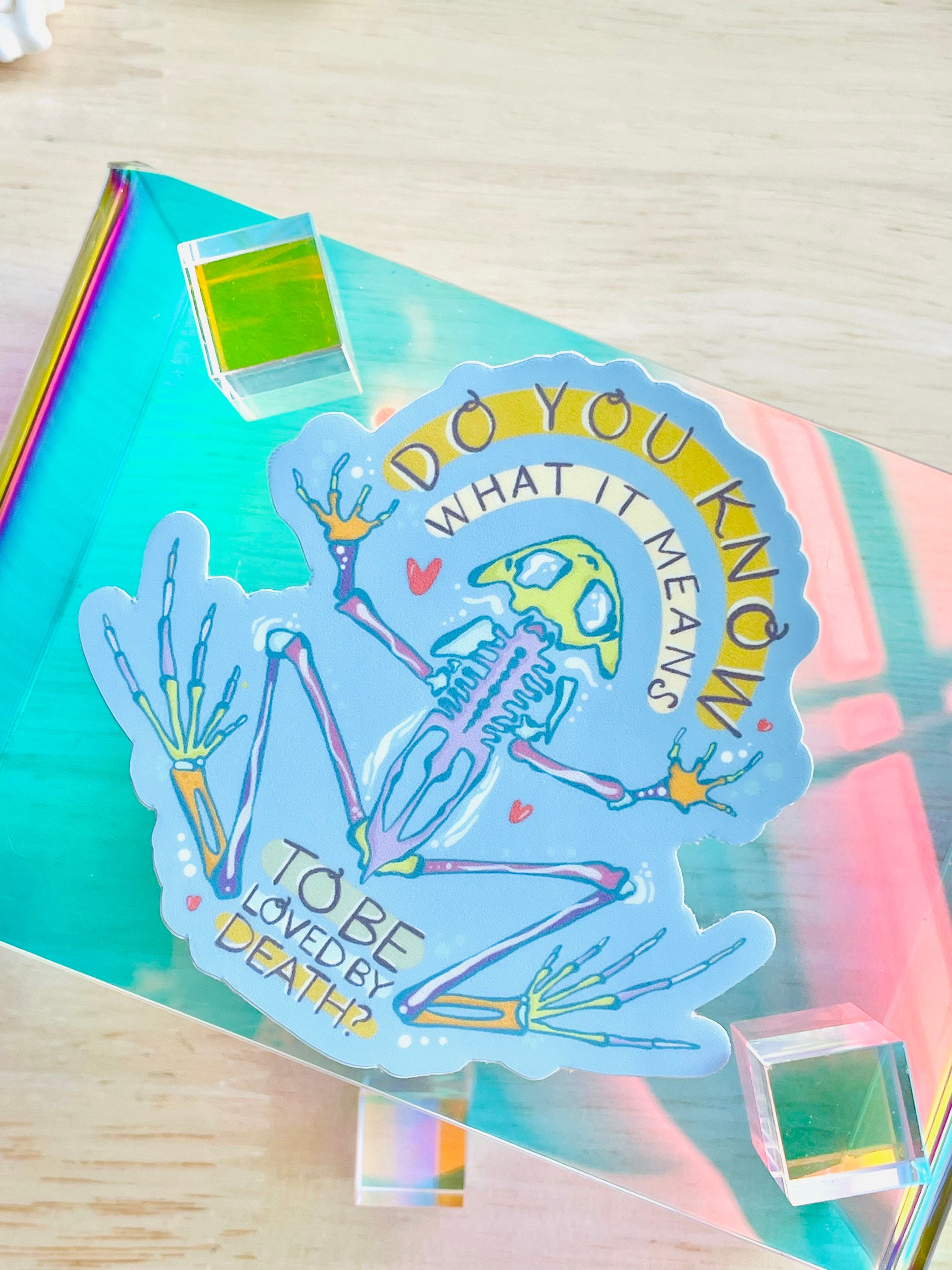 Diaphonization Frog Skeleton Sticker Matte Vinyl Sticker - Etsy