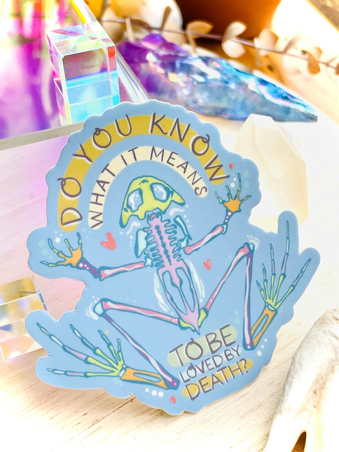 Diaphonization Frog Skeleton Sticker Matte, Vinyl Sticker Froggo ...