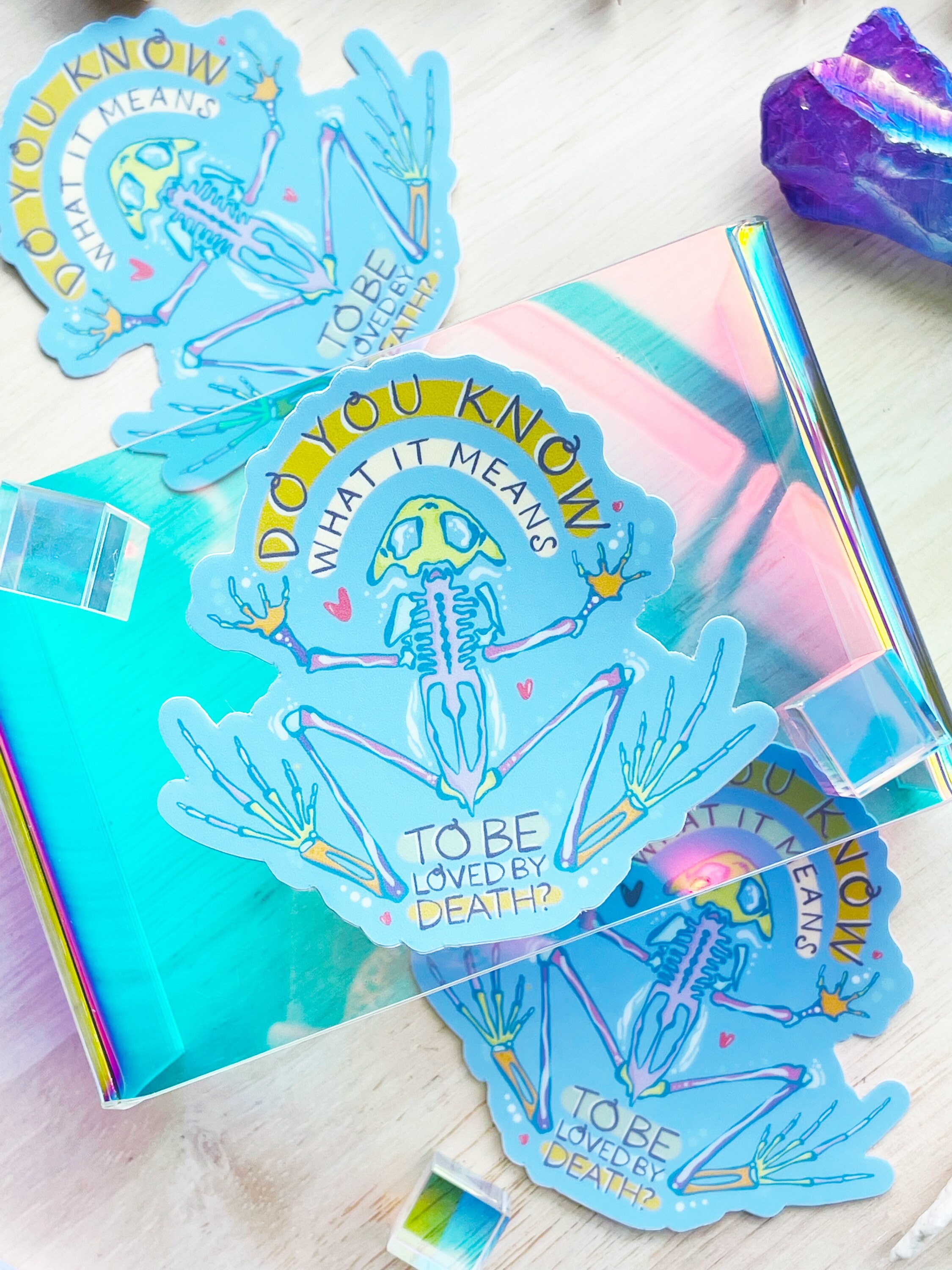 Diaphonization Frog Skeleton Sticker Matte Vinyl Sticker - Etsy