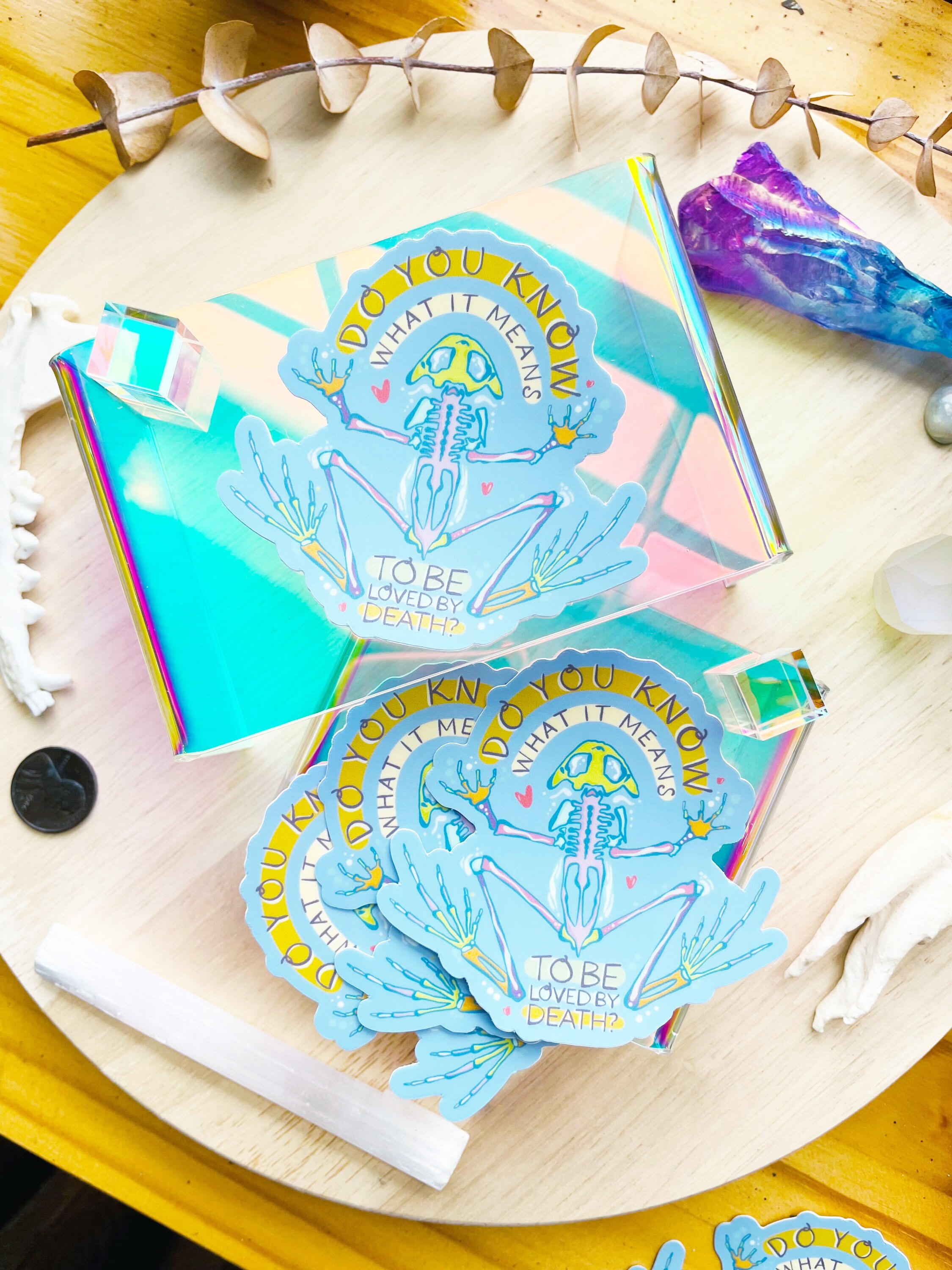 Diaphonization Frog Skeleton Sticker Matte Vinyl Sticker - Etsy