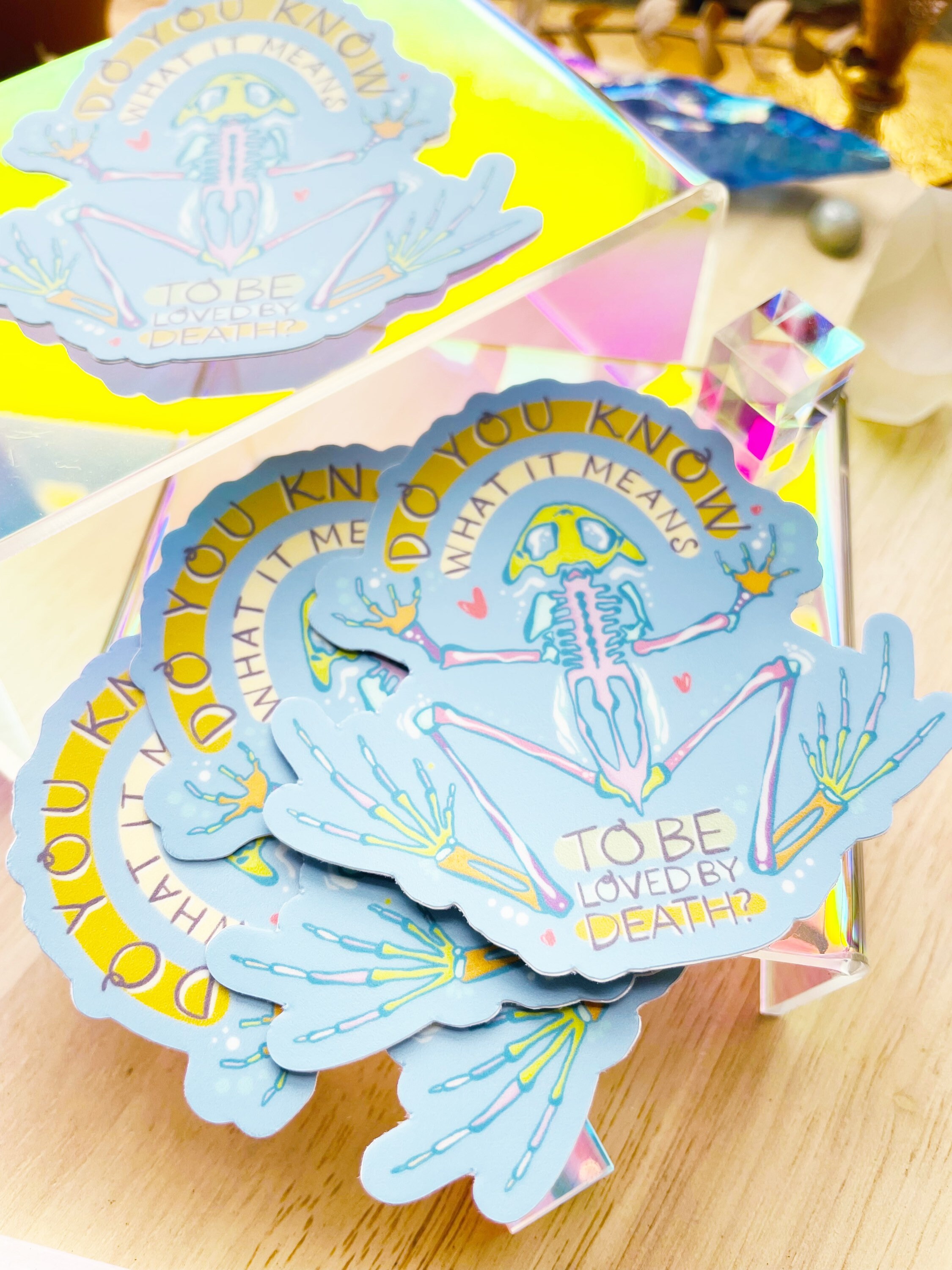 Diaphonization Frog Skeleton Sticker Matte Vinyl Sticker - Etsy