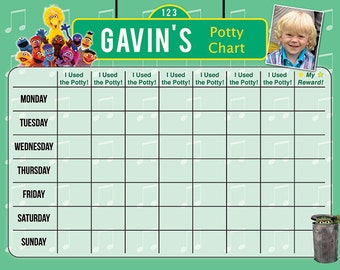 Trolls Potty Chart Potty Training Chart Potty Reward Chart | Etsy