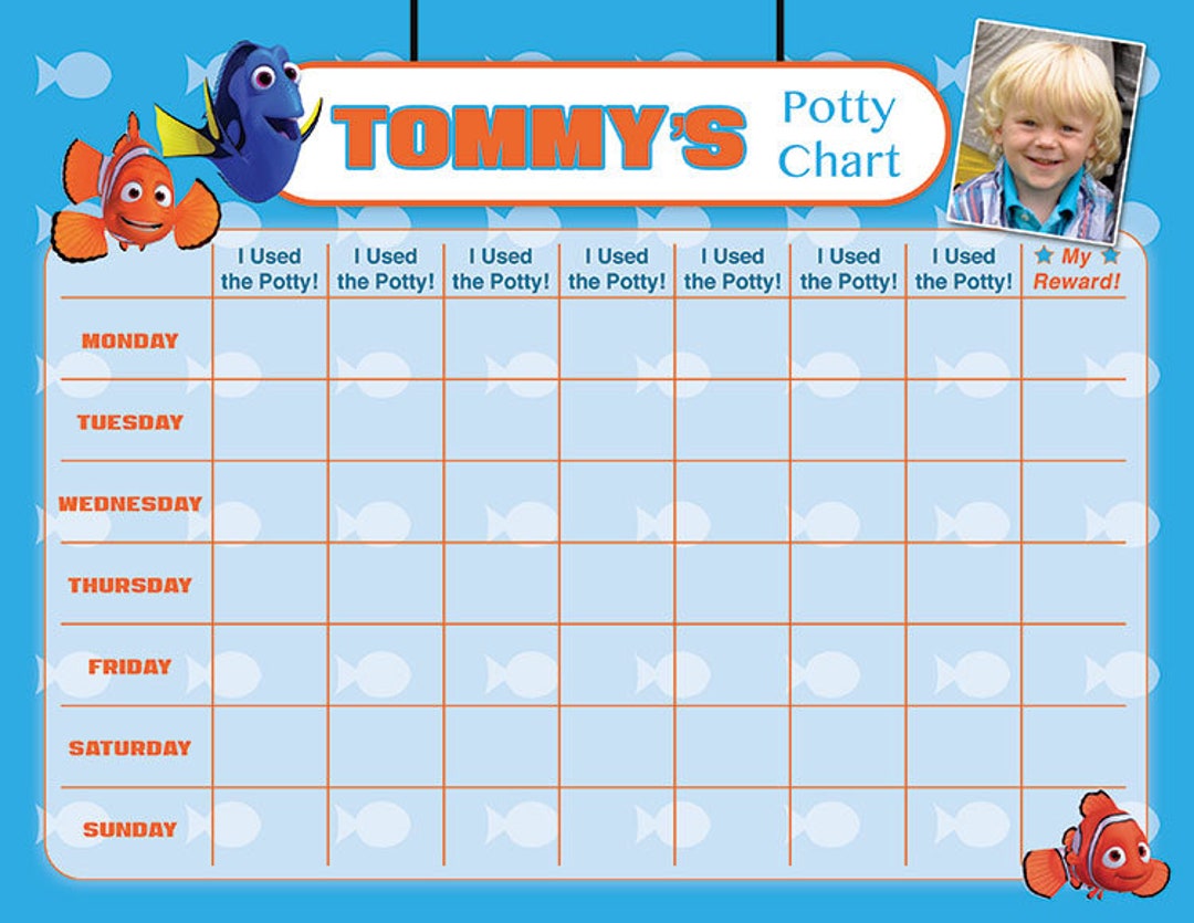 Finding Nemo Dory Potty Chart Potty Training Chart Potty Reward Chart ...