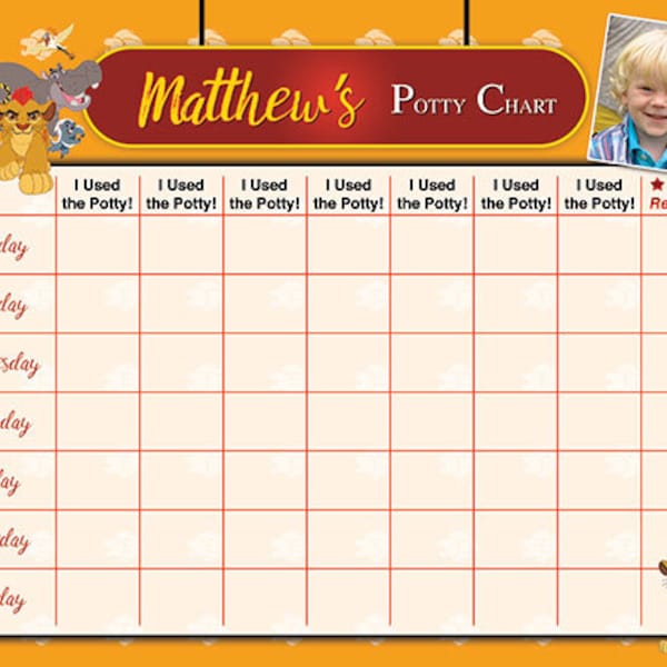Lion King Reward Chart - Etsy