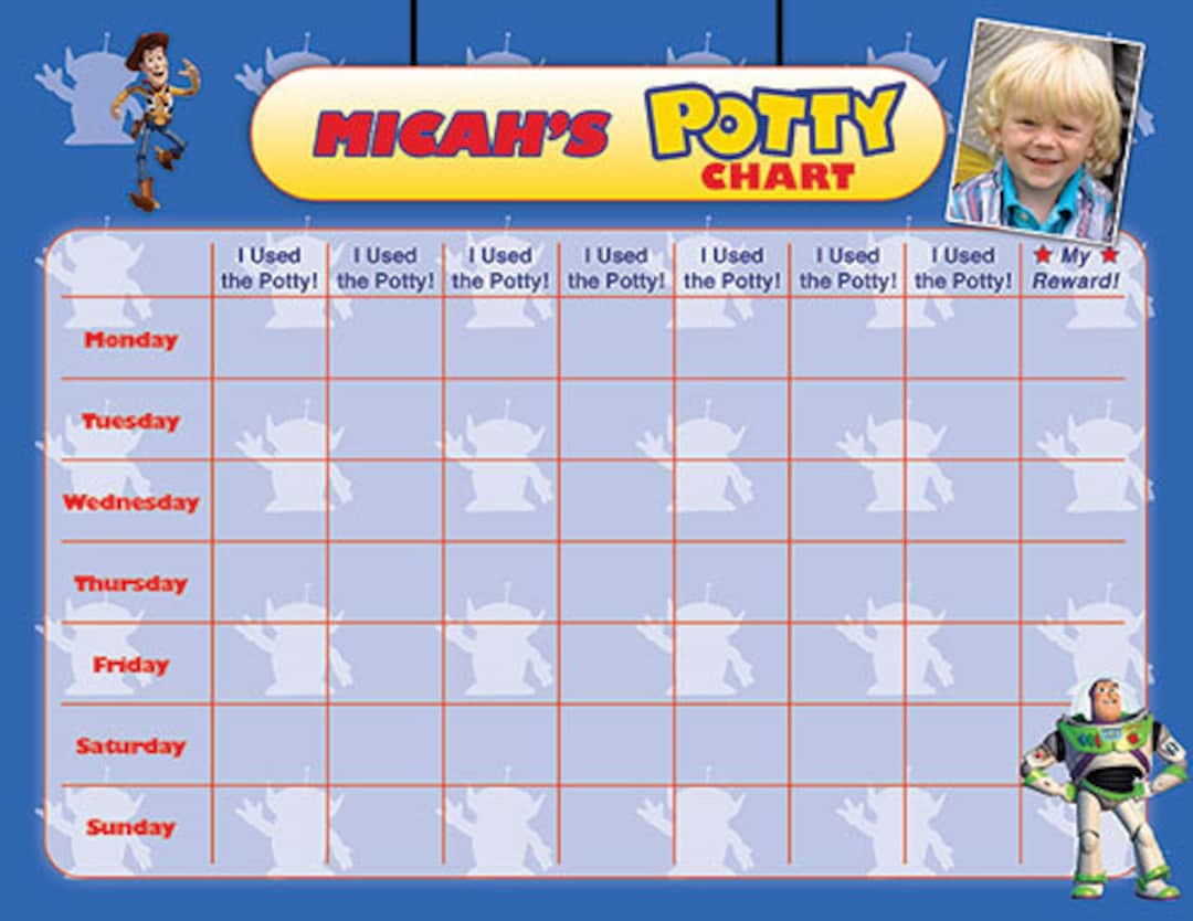 Toy Story Potty Chart - Potty Training Chart - Potty Reward Chart ...