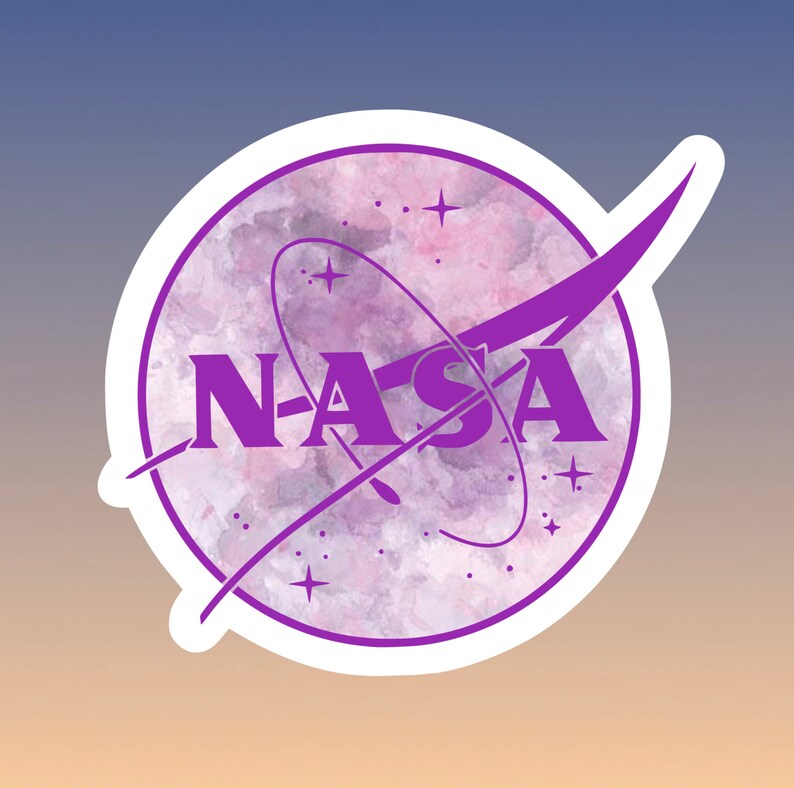 NASA Purple Tie Dye Logo Weatherproof Sticker Decal for - Etsy
