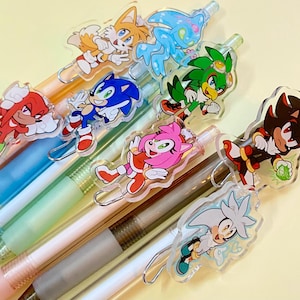 Sonic the Hedgehog Ballpoint Pens - Sonic, Tails, Knuckles, Amy Rose ...