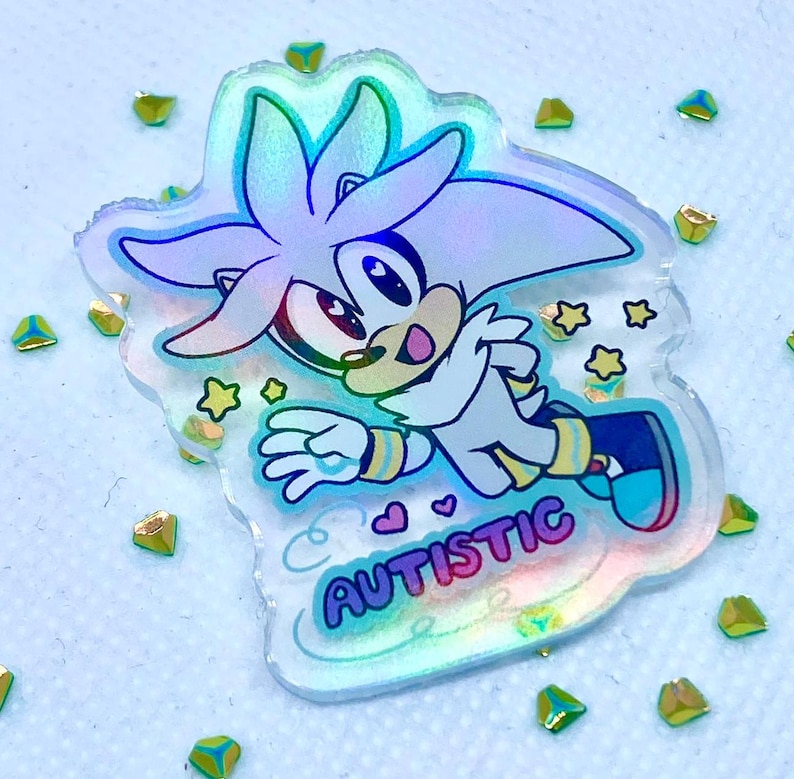 Silver the Hedgehog Autistic Autism Button - Etsy