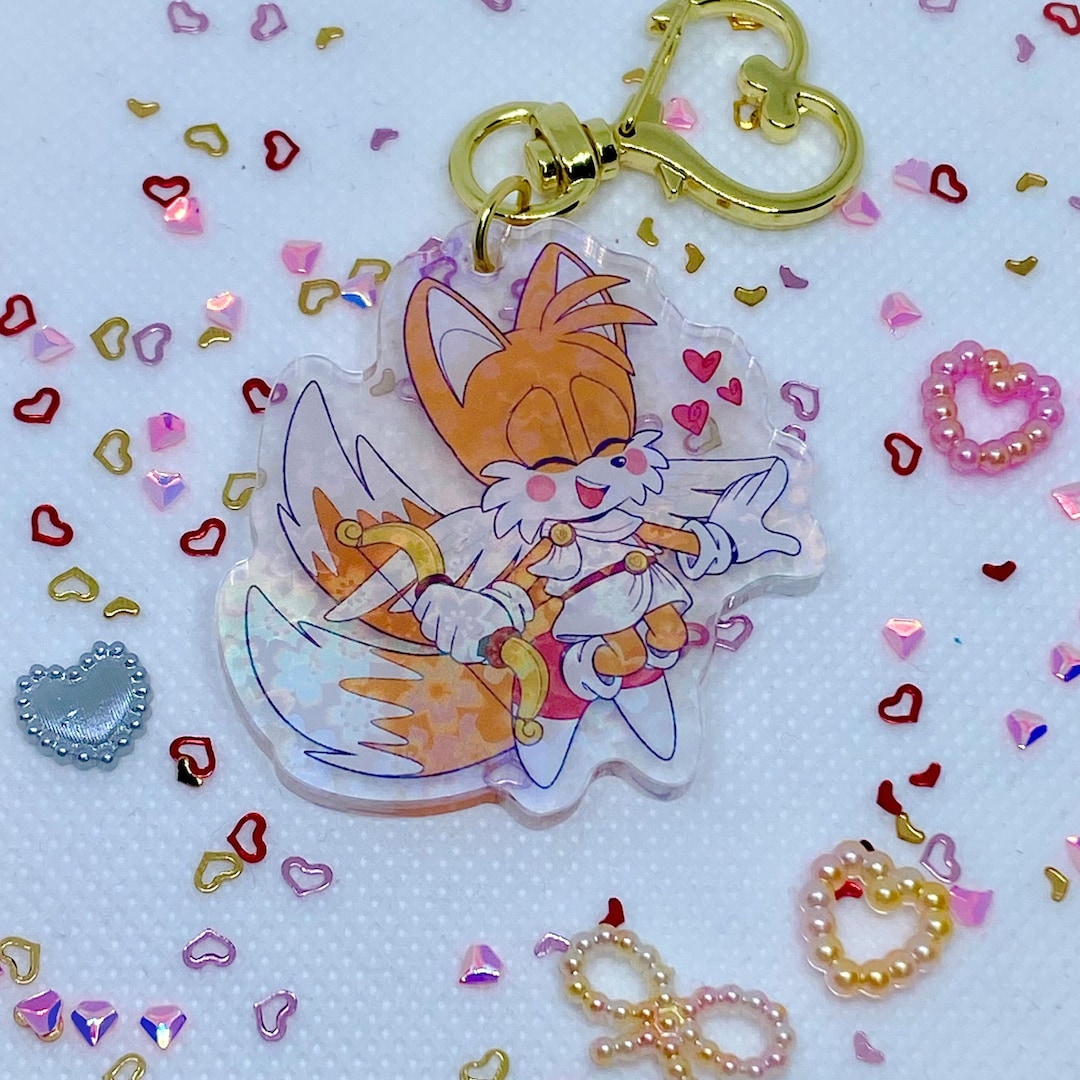 Cupid Miles Tails Prower Holographic Keychain Charm - Etsy