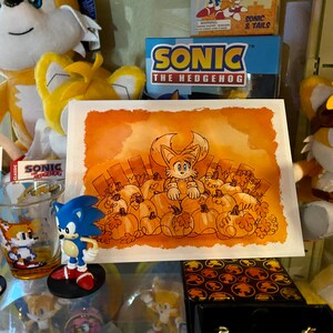 Pumpkin Tails in Fall Halloween Print 5 X 7 Linen - Etsy