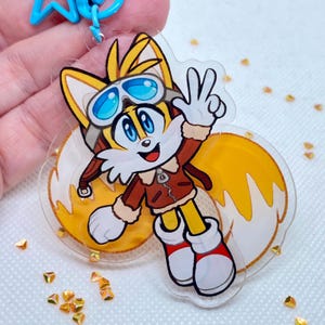 Miles Tails Prower Pilot Spinner Spinning Tails Keychain 3 INCH - Etsy