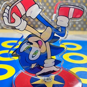 Sonic the Hedgehog Breakdancing Spinner Spinning Standee - 3 INCH - Etsy