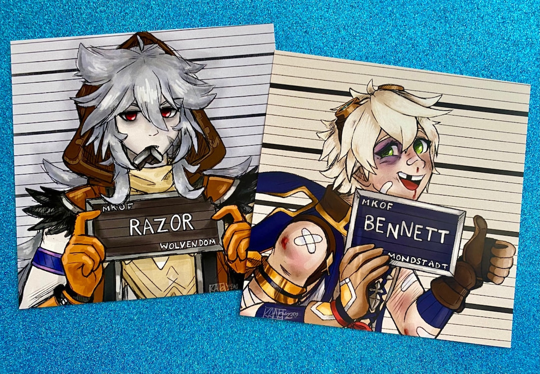 Genshin Bennett and Razor Barbie Meme 5x5 Print - Etsy