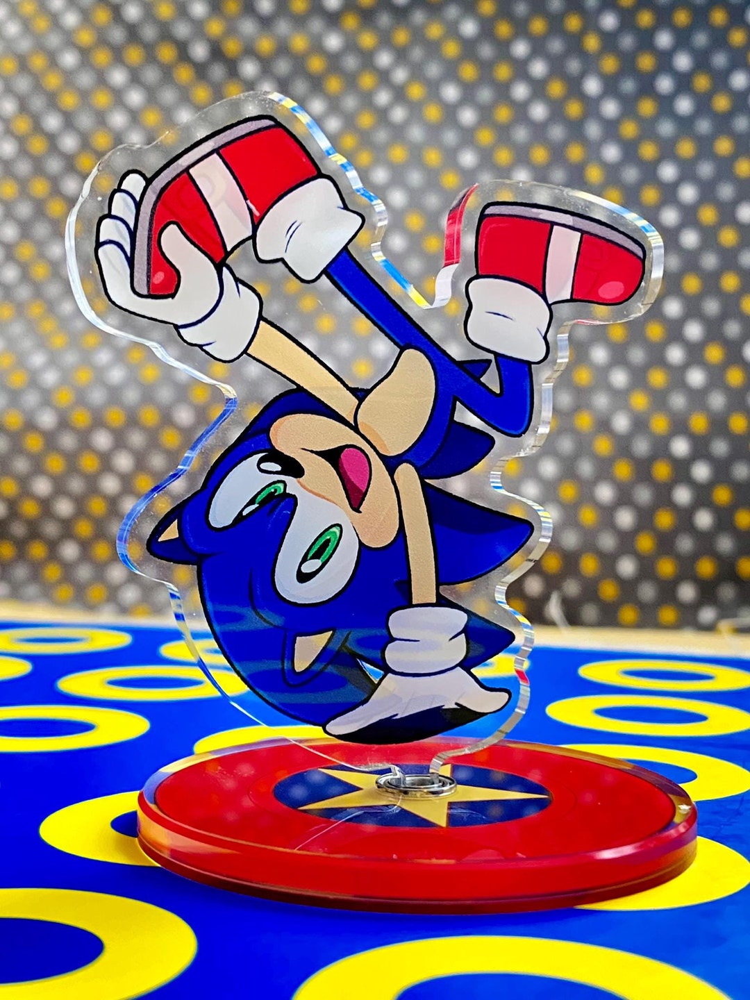 Sonic the Hedgehog Breakdancing Spinner Spinning Standee - 3 INCH - Etsy