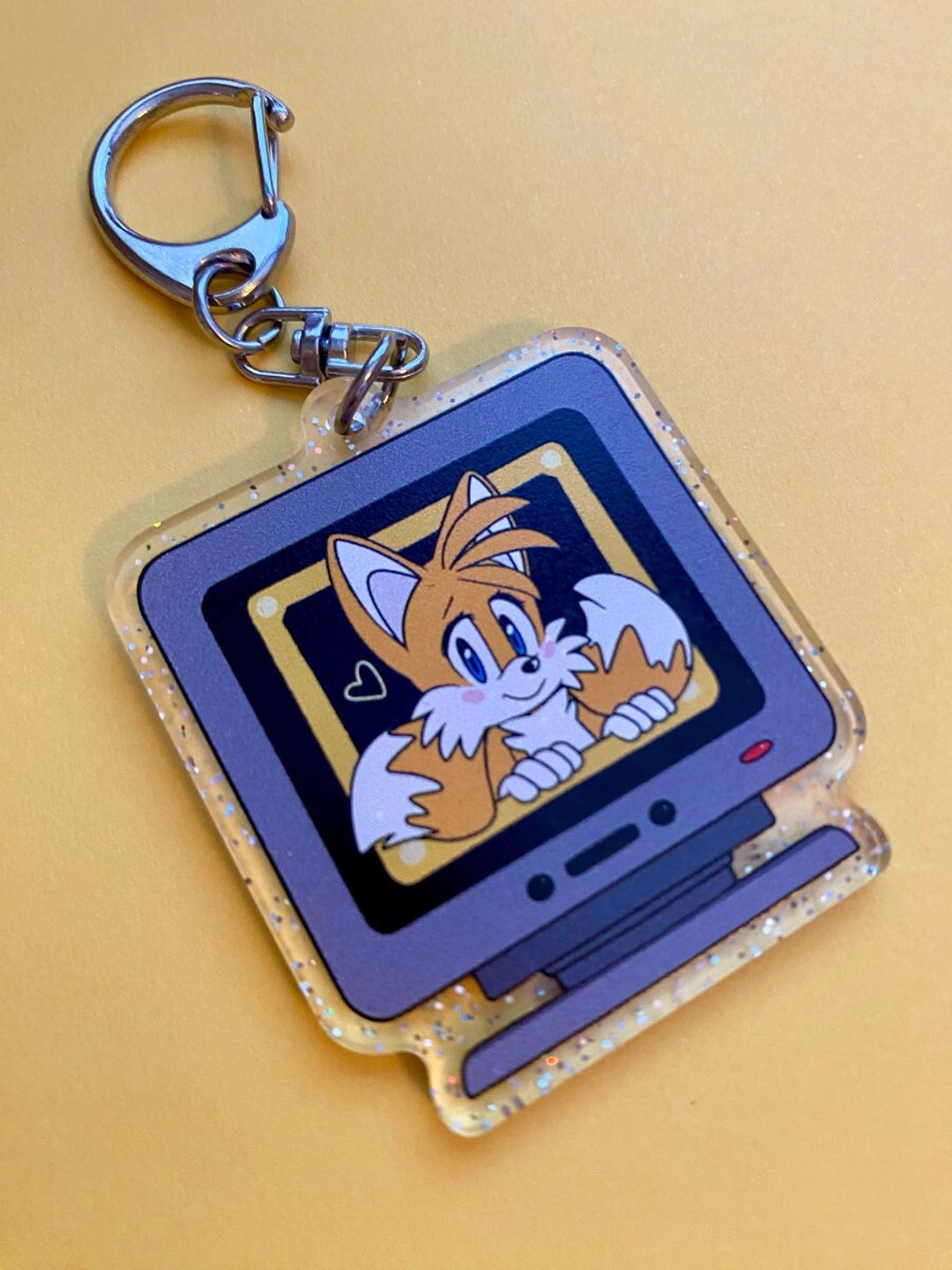 Tails Item Box Glitter Acrylic 2 Charm Keychain - Etsy