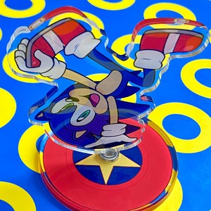 Sonic the Hedgehog Breakdancing Spinner Spinning Standee - 3 INCH - Etsy