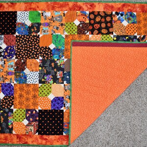 Scrappy Halloween Square Design – LAP QUILT – Purple, Black & Orange - Etsy