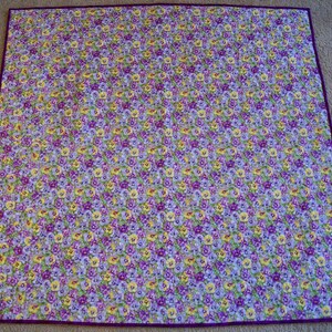 Nine Patch Square Design – LAP or BABY QUILT – Purple and Pastels - Etsy