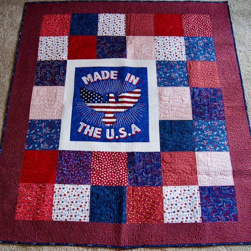 Patriotic Quilt Panels - Etsy
