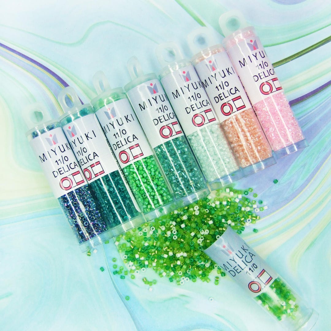 MIYUKI Delica Beads Mint Candy MIX 8 Colours | Mixed Beads | Delica ...